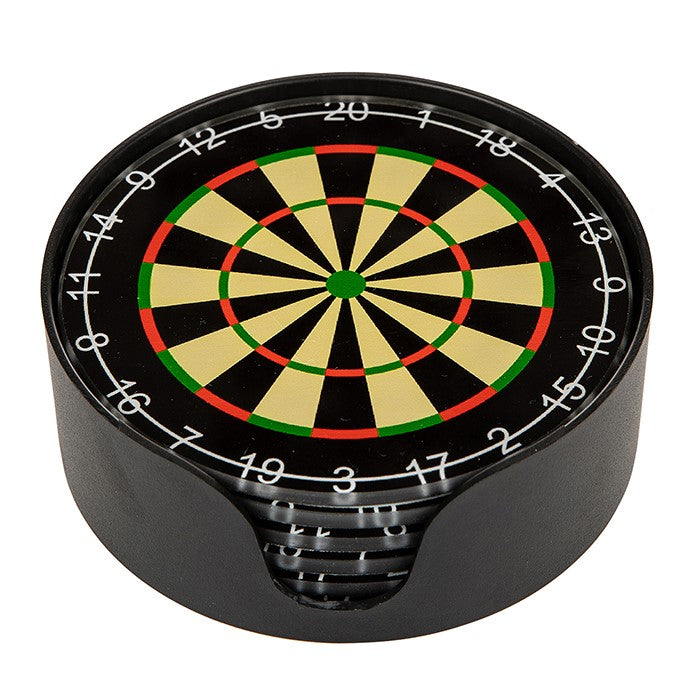 Shudehill Giftware Glass Dartboard Design Round Coasters in Holder ...